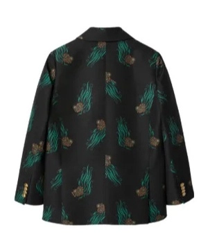 La DoubleJ Floral Print Buttoned Blazer