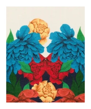 La DoubleJ Floral Feather Trim T-shirt