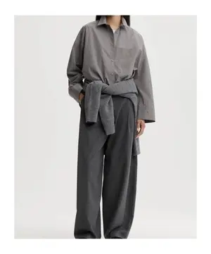 BY MALENE BIRGER Striped Button-down Shirt - Gray