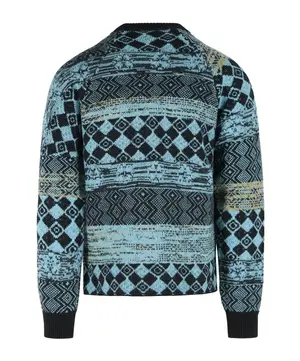 Dries Van Noten Abstract Pattern Long-sleeved Sweater