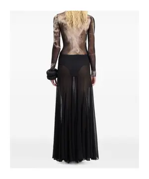 JEAN PAUL GAULTIER Long Sleeve Mesh Portrait Top