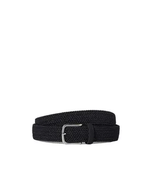 Emporio Armani Braided Buckled Belt - Black