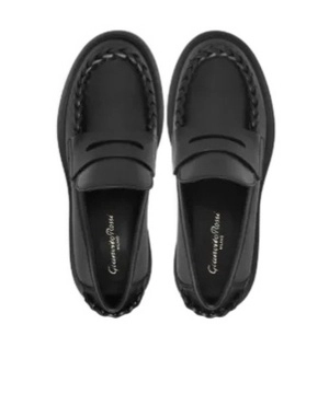 GIANVITO ROSSI Yuna Braided Detail Loafers - Black