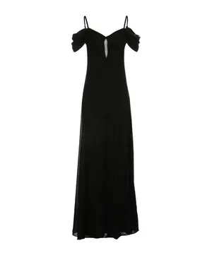 Saint Laurent Off-the-shoulder Maxi Dress With V-neck