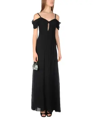 Saint Laurent Off-the-shoulder Maxi Dress With V-neck