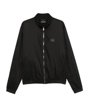 Dolce & Gabbana Logo Patch Zip-up Jacket