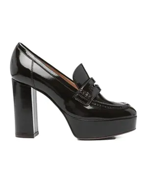 GIANVITO ROSSI Patentleather Highheeled Loafers