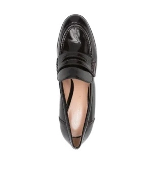 GIANVITO ROSSI Patentleather Highheeled Loafers