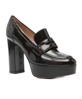 GIANVITO ROSSI Patentleather Highheeled Loafers