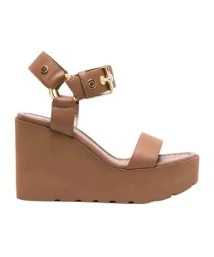 GIANVITO ROSSI Leather Wedge Sandals