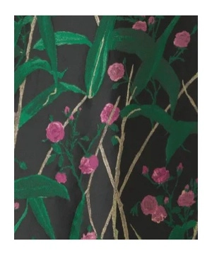 La DoubleJ Floral Print Midi Day Dress - Green
