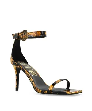 Versace Baroque Printed Ankle Strap Stiletto Sandals