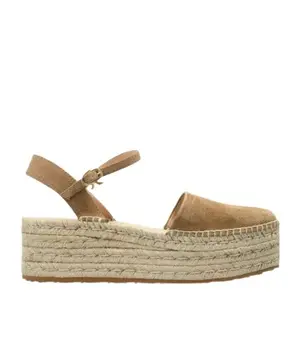 GIANVITO ROSSI Round-head Straw Shoes With Thick Soles