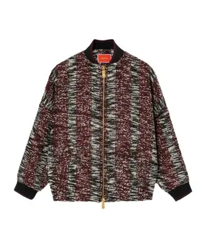 La DoubleJ Textured Tweedblend Bomber Jacket