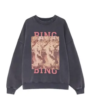 ANINE BING Miles Sweatshirt - Washedblack