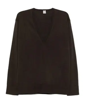 TOTEME V-neck Knit Top - No