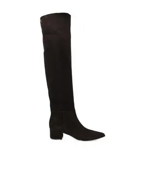 GIANVITO ROSSI 50mm Suede Knee-high Boots - Black