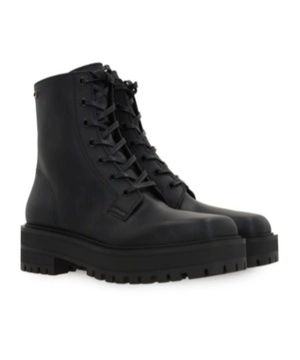 GIANVITO ROSSI Embroidered Leather Ankle Boots