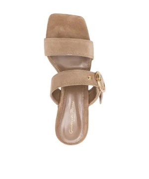 GIANVITO ROSSI 90mm Suede Block Heel Sandals - Brown