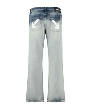 Off-White Half Arrow Slim Relaxed' Cotton Jeans
