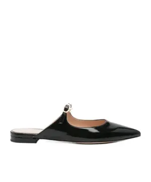 GIANVITO ROSSI Patent-leather Mules - Black