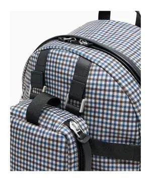 Emporio Armani Eagle Club Capsule Collection Checked Nylon Backpack