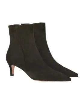 GIANVITO ROSSI Pointed-toe Suede Ankle Boots - No
