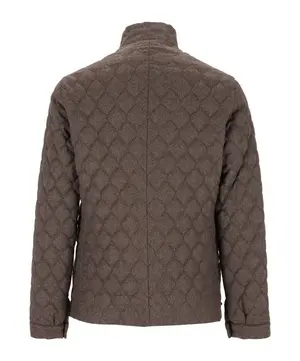Emporio Armani Diamond-quilted Jacket With Horn Button Front