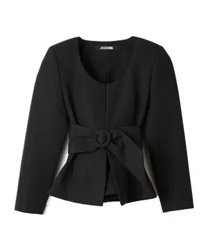 Jacquemus Long Sleeve Tie Detailed Jacket