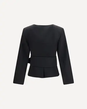 Jacquemus Long Sleeve Tie Detailed Jacket