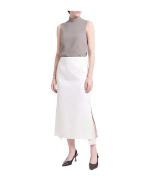 Sportmax Solid-color Midi Skirt With Crystal Embellishments