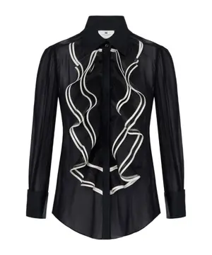 Elisabetta Franchi Ruffled Slim-fit Shirt