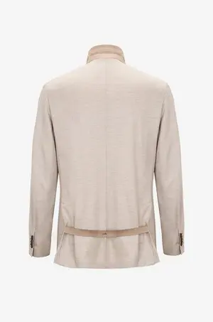 Brioni Blazer Chevrons Wool And Silk Jersey
