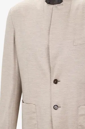 Brioni Blazer Chevrons Wool And Silk Jersey