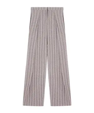Emporio Armani Jacquard Wide-leg Knitted Trousers
