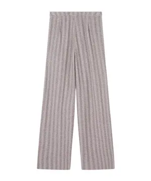 Emporio Armani Jacquard Wide-leg Knitted Trousers