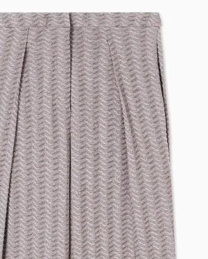Emporio Armani Jacquard Wide-leg Knitted Trousers
