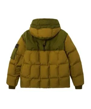 Stone Island Hooded Down Jacket With Wind Resistance