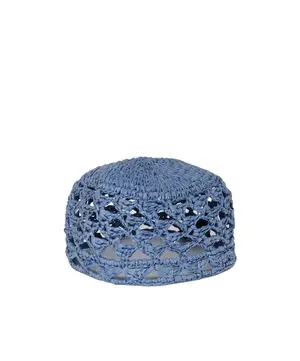 Emporio Armani Crochet Hat - Blue