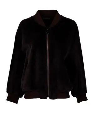 Simonette Ravizza Zip-up Bomber Jacket - Brown