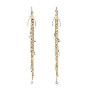 Alexander McQueen Chain Pendant Earrings - Light Gold