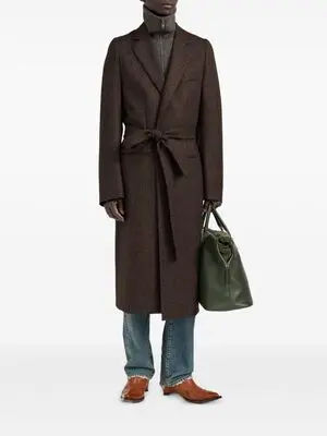 MAISON MARGIELA Four Stitches Belted Wool Coat