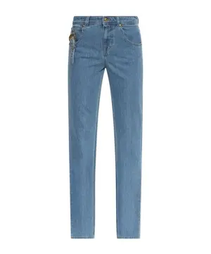 Versace Slim-fit Buckle Detail Jeans - Blue