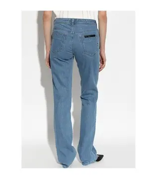 Versace Slim-fit Buckle Detail Jeans - Blue