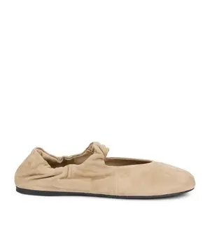 Miu Miu Round Toe Ballet Flats - Neutral