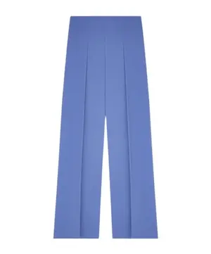 Emporio Armani High-waisted Wide-leg Pants With Back Zipper