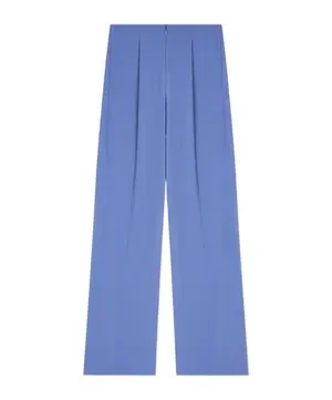 Emporio Armani High-waisted Wide-leg Pants With Back Zipper