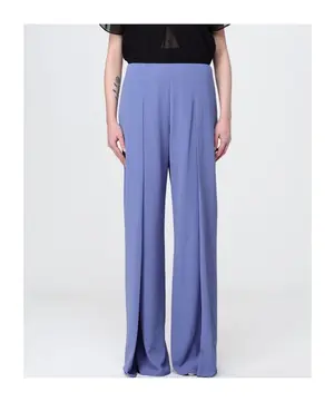 Emporio Armani High-waisted Wide-leg Pants With Back Zipper