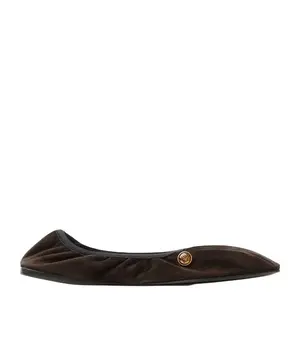 Versace Medallion Detail Ballet Flats - Black