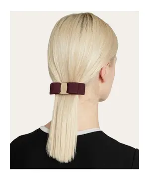 FERRAGAMO Vara Bow Hairclip - Plum